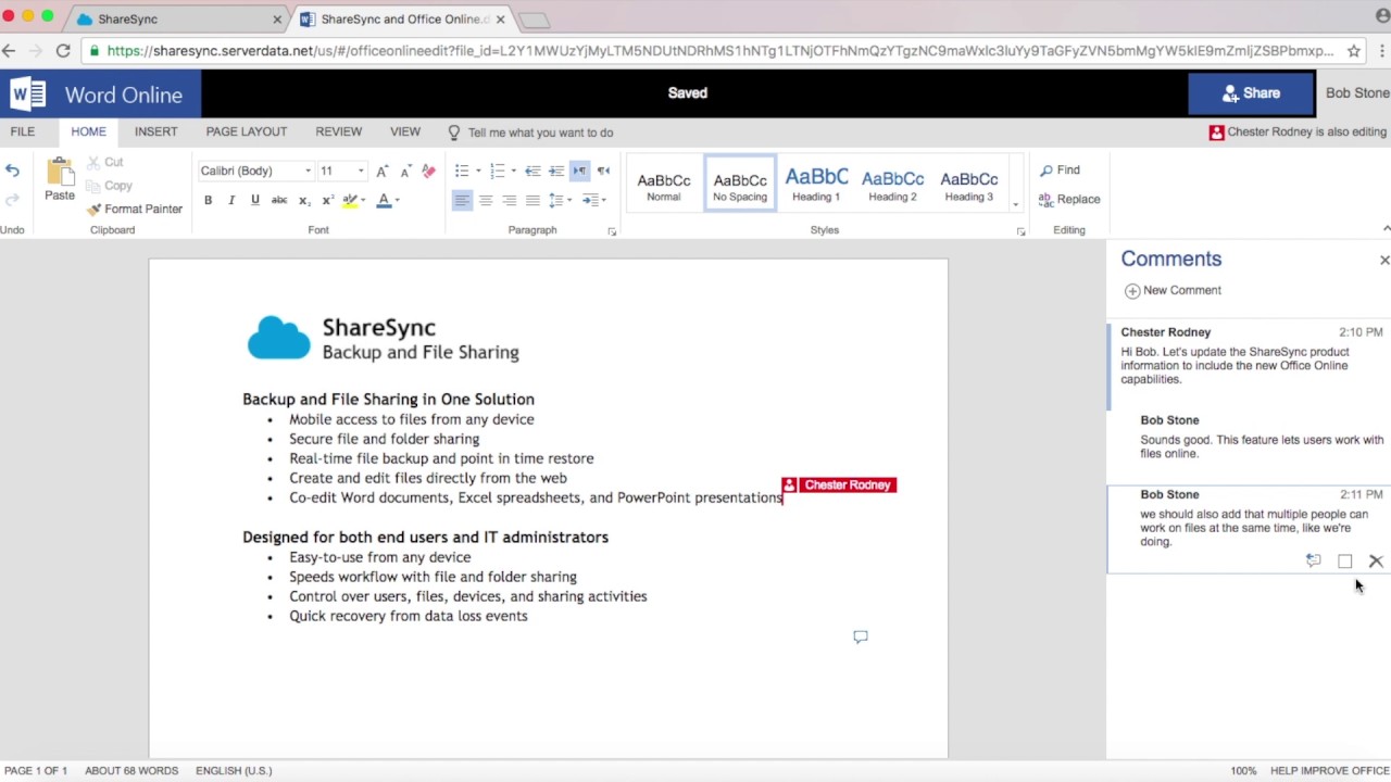 ShareSync and OfficeOnline - YouTube