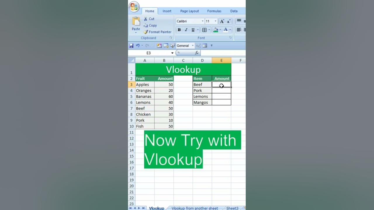 How calculate vlookup functions in #excel #shortsviral #viralsyt #ytshorts #shorts - YouTube