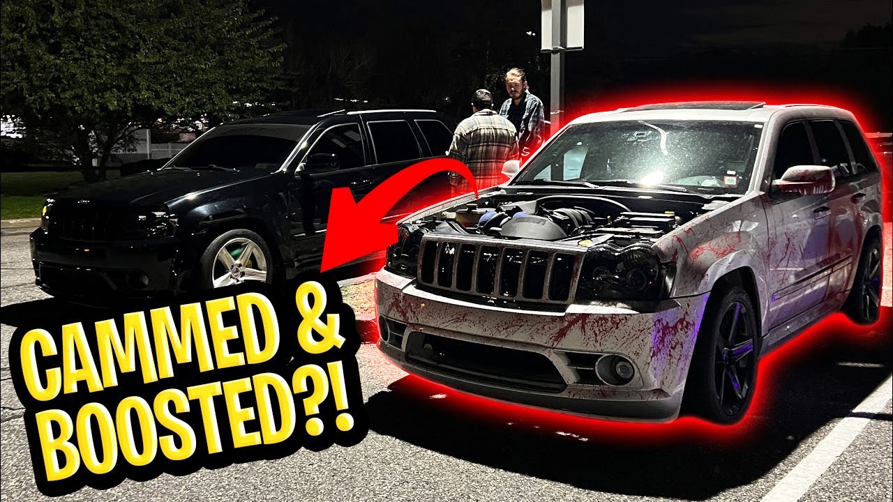 Supercharged & Built WK1 JEEP SRT8 car meet (insta 360) - YouTube