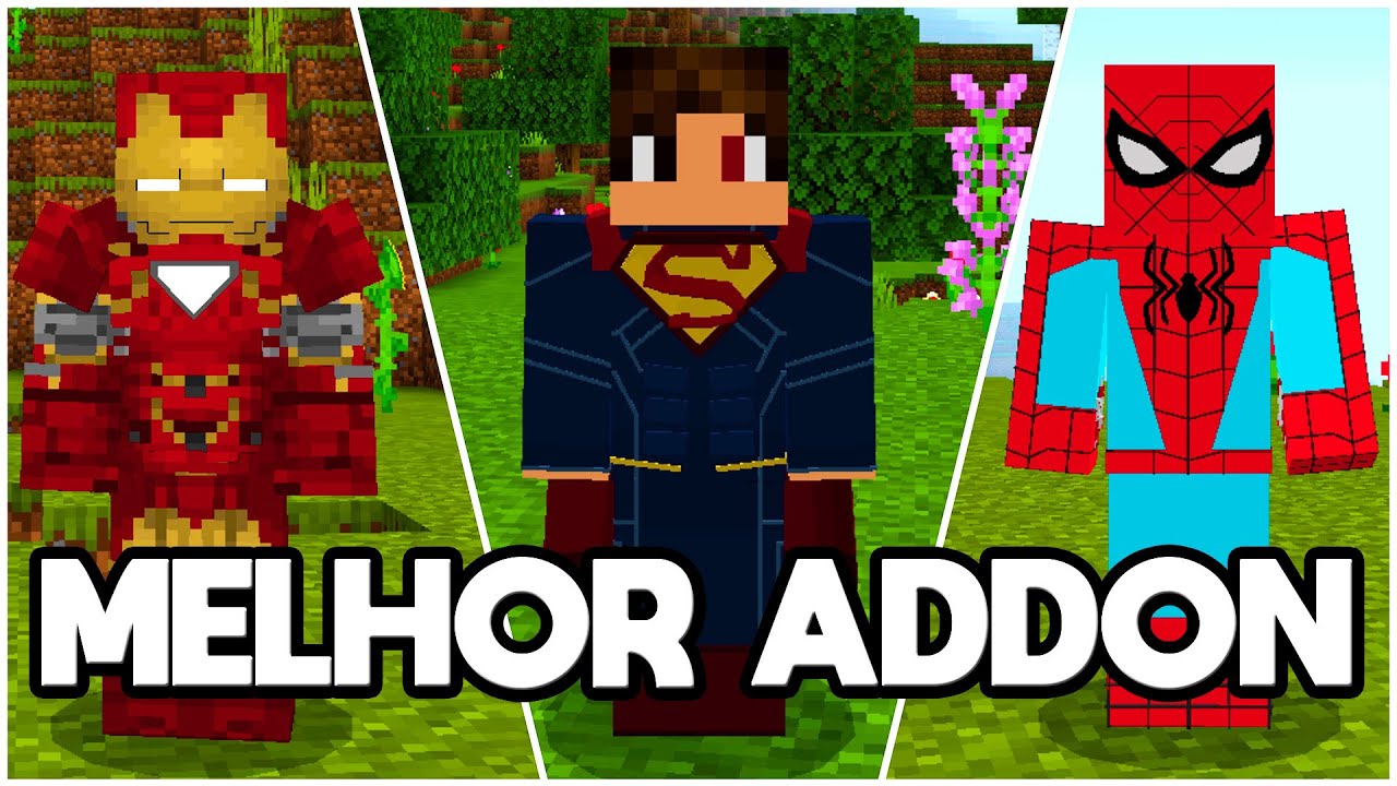 MELHOR MOD de SUPER HEROES para MINECRAFT PE/BEDROCK! - YouTube