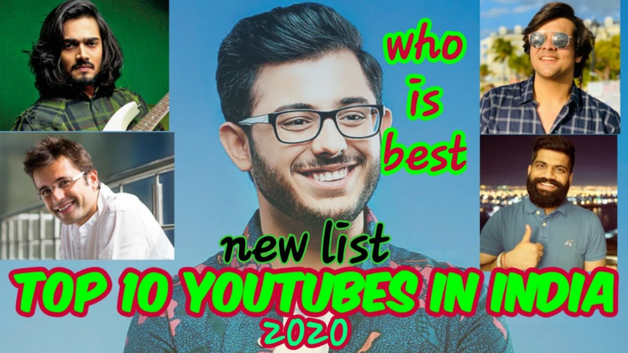 Top 10 youtubers in India july 2020 new list | top youtube channels in ...
