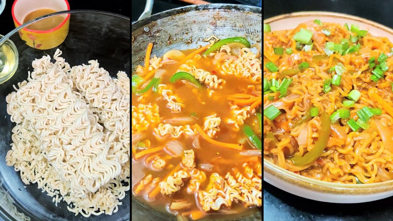 Chinese Style Maggi Recipe| Lockdown Recipe| Kitchen Tak - YouTube