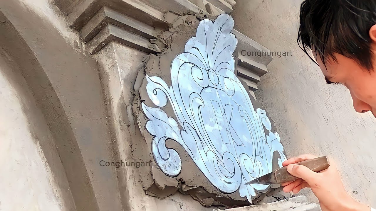 Classical pattern sculpture for home decoration - YouTube