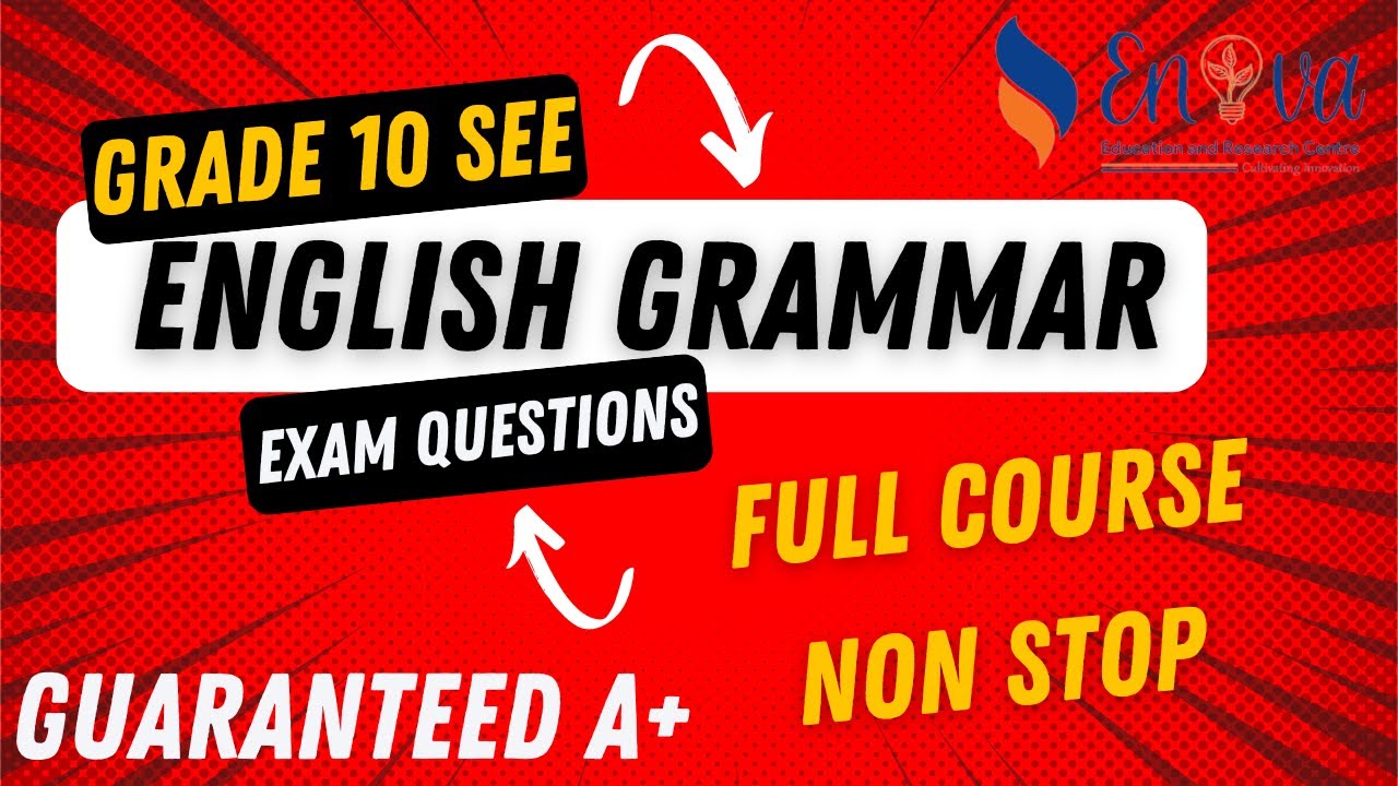 SEE ENGLISH GRAMMAR FULL COURSE by ENOVA EDUCATION - YouTube