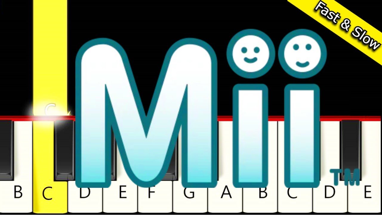 Mii Channel Theme (Wii) - Fast and Slow (Easy) Piano Tutorial ...