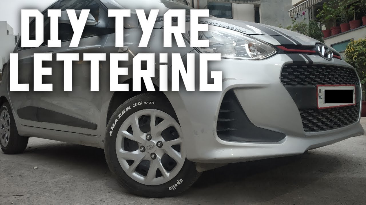 DIY Tyre Lettering | Tyre Lettering @₹20/- Only | Tyre Modifications ...