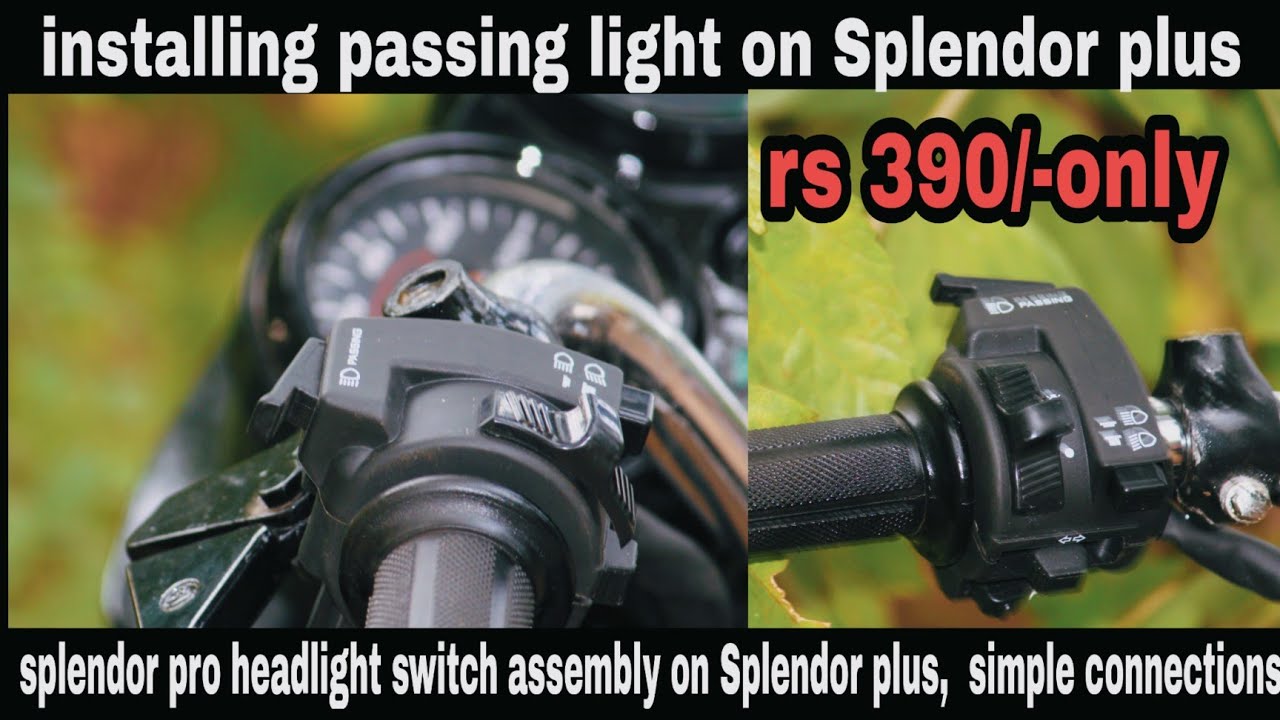 #passing light installing on Splendor plus #splendor#simple_connections ...