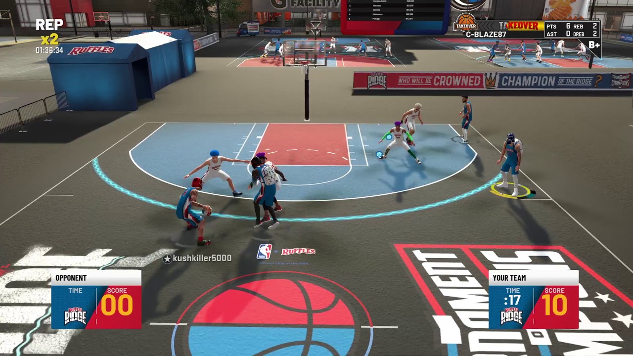 NBA 2K20 MyPark 4v4 Ruffles event fun - YouTube
