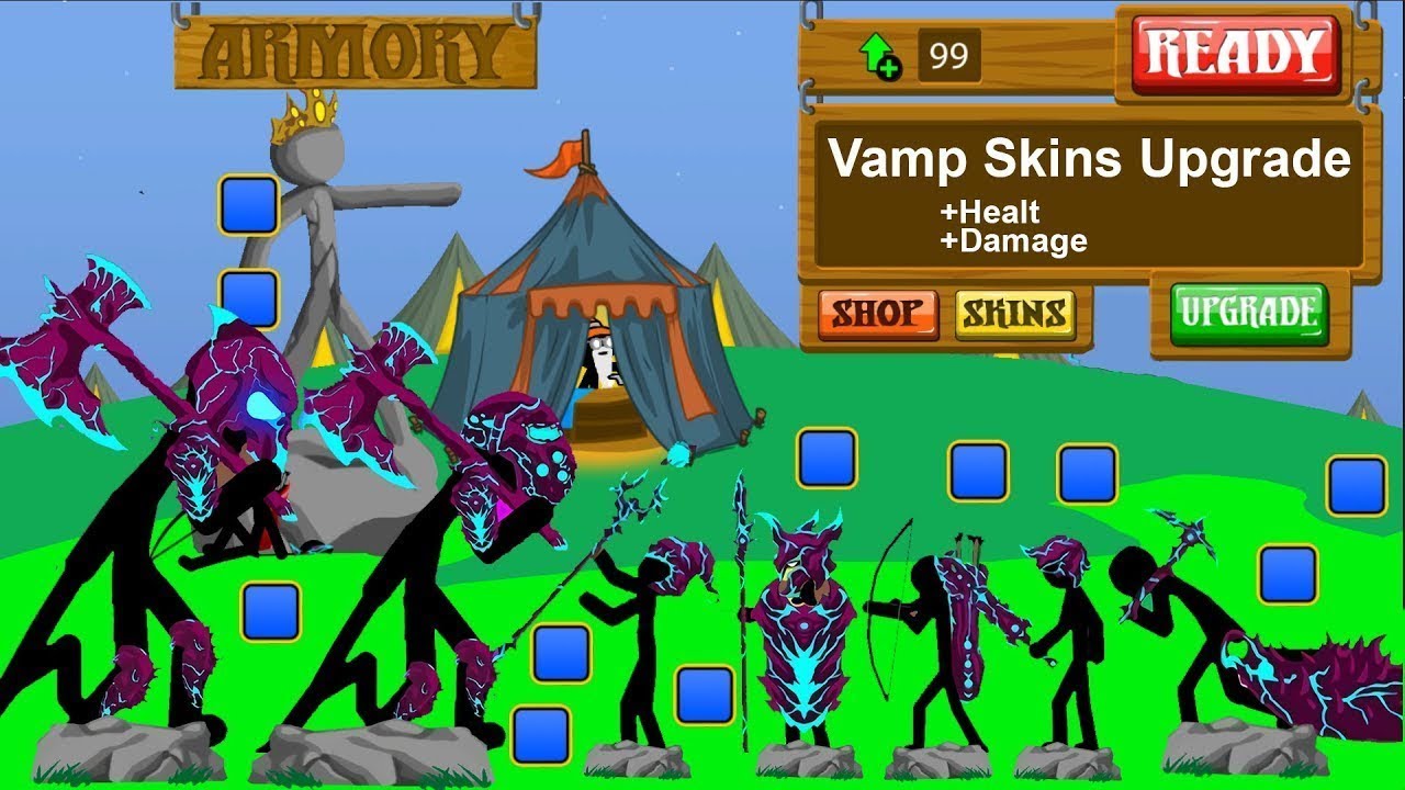 VAMP ALL UPGRADE UNITS MAX DAMAGE MAX ATTACK | STICK WAR LEAGCY - YouTube