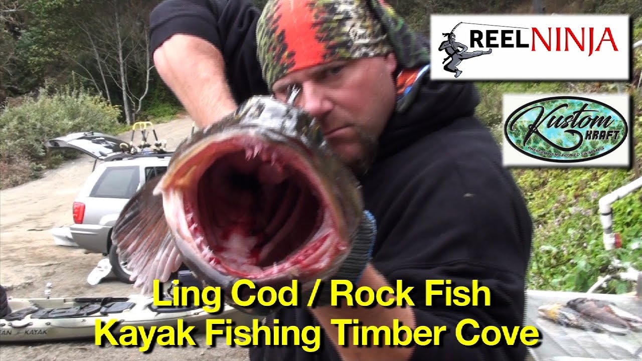 Kayak Fishing For Ling Cod / Rock Fish w/ Kustom Kraft Swimbaits - YouTube