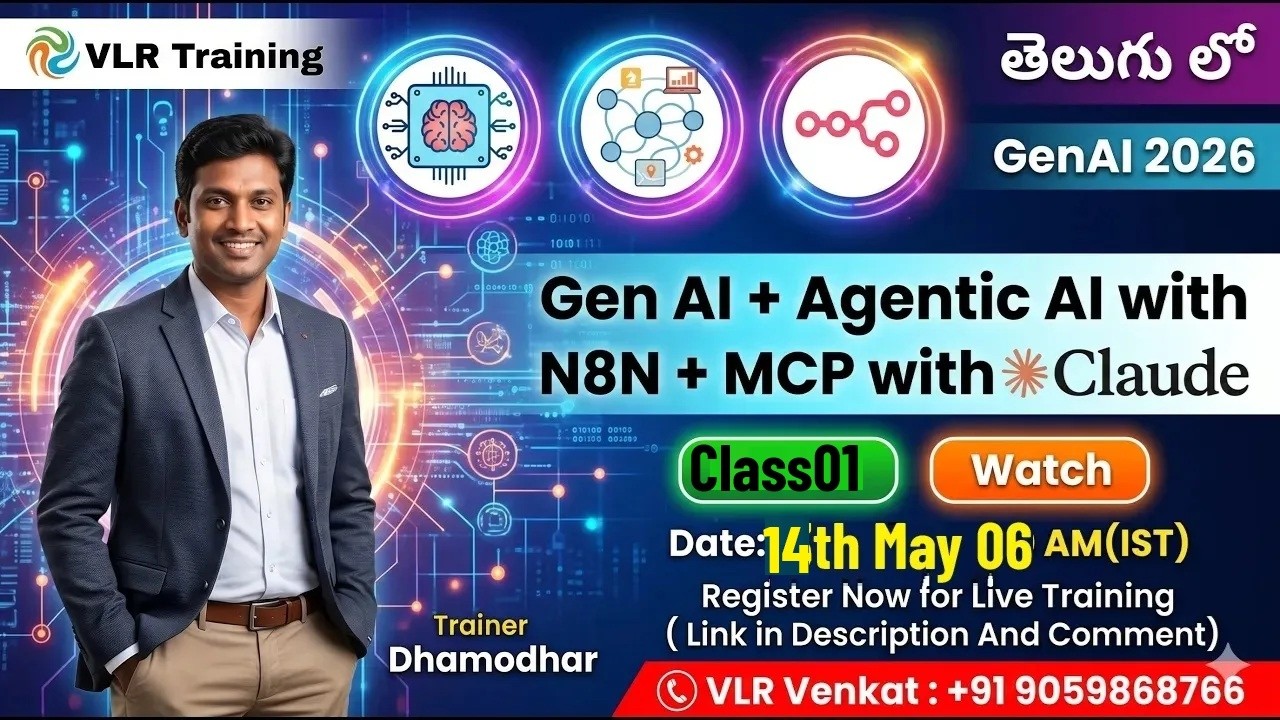 Generative AI Class01 in Telugu GenAi Agentic MCP+ N8n By Dhamodhar ...