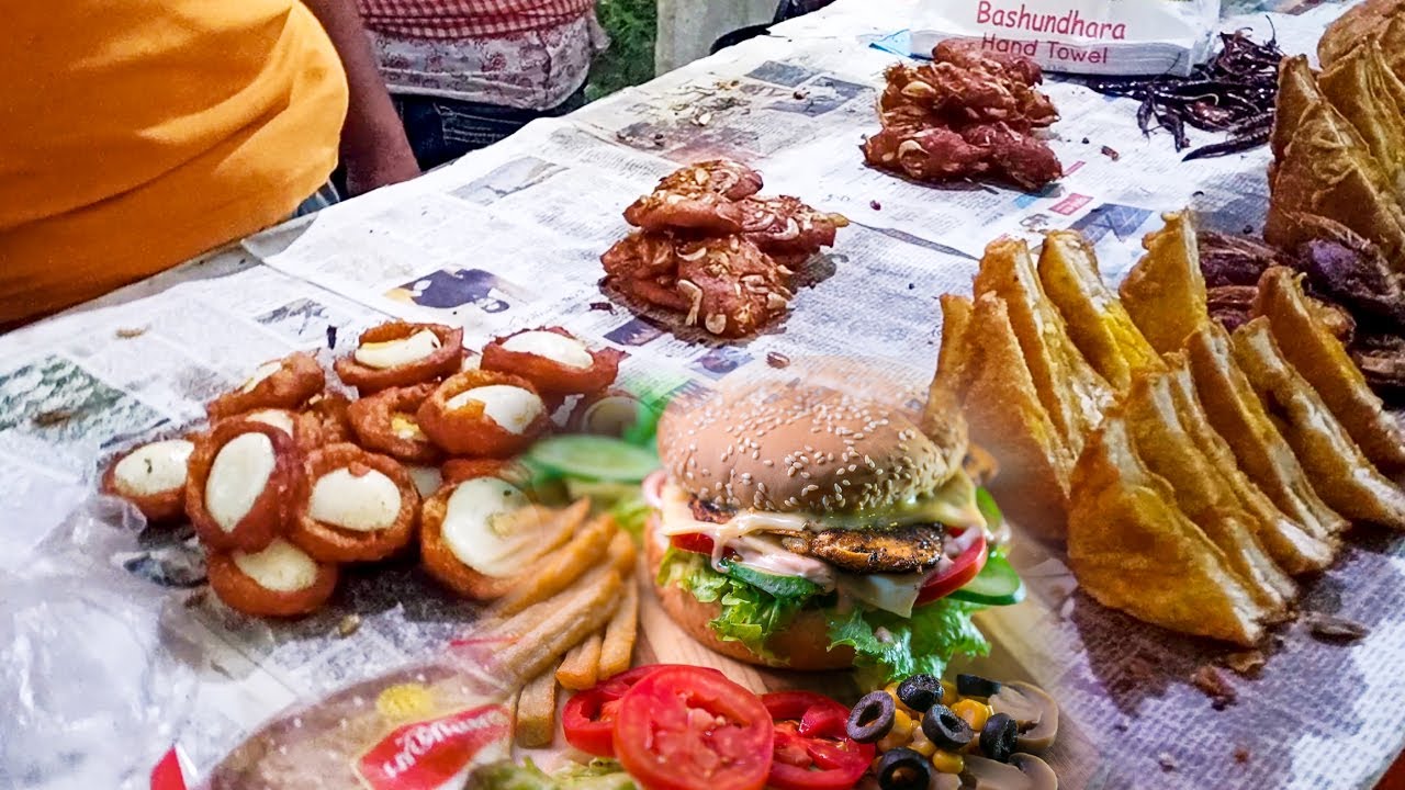 BURGER MAKING | Cooking Skills | Egg Anda Bun Kabab at Street Food of ...