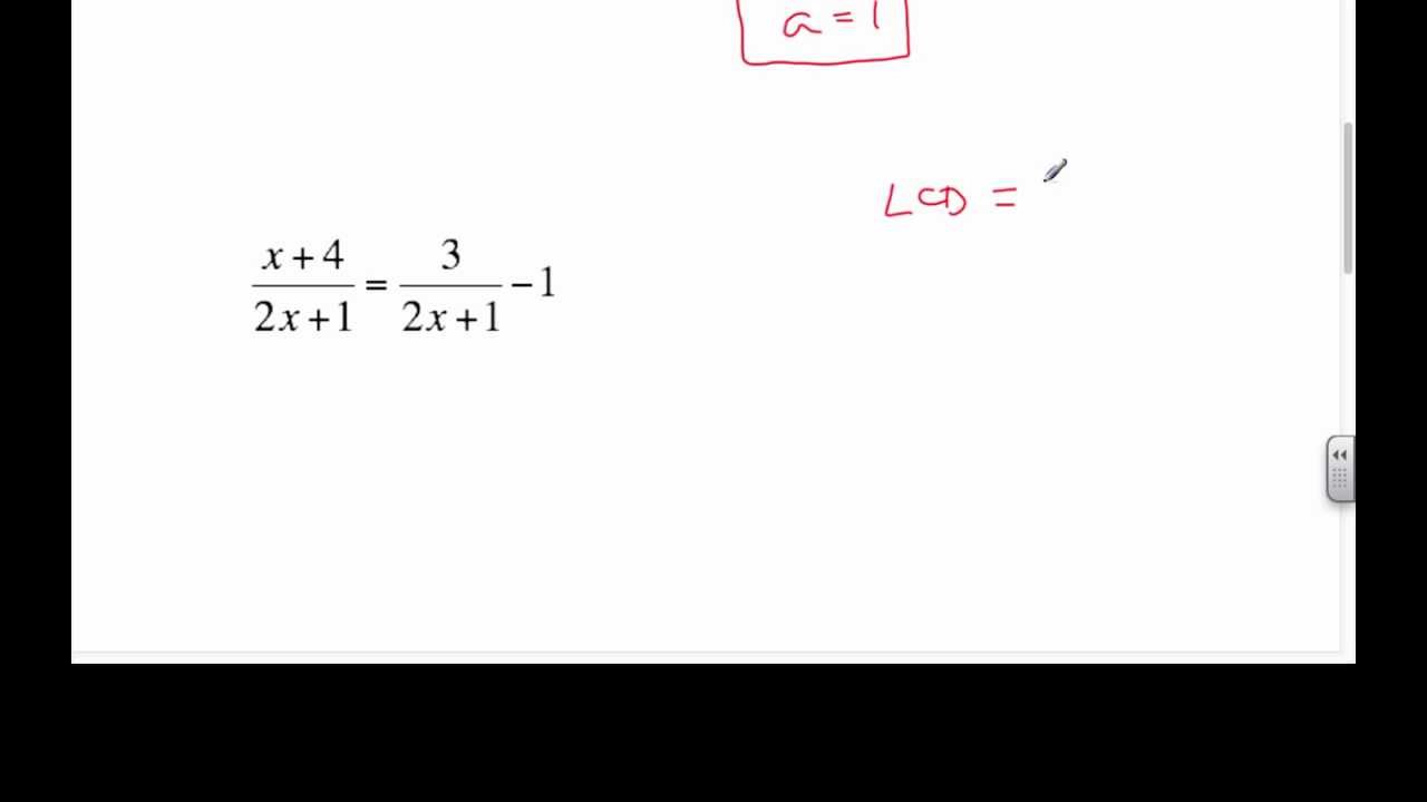 Solving Rational Equations - YouTube