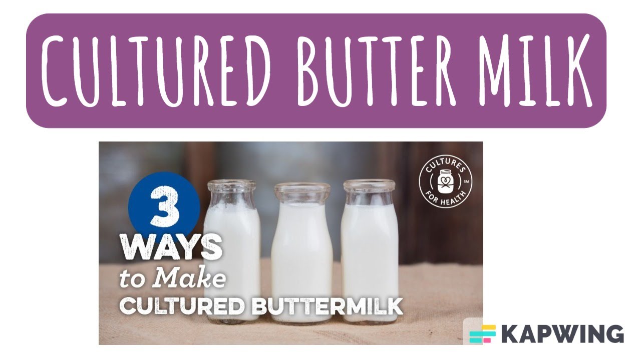 Cultured buttermilk I Fermented dairy product I Cream derived ...