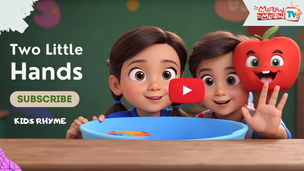 Two Little Hands | Kids Rhymes | Meow Meow TV - YouTube