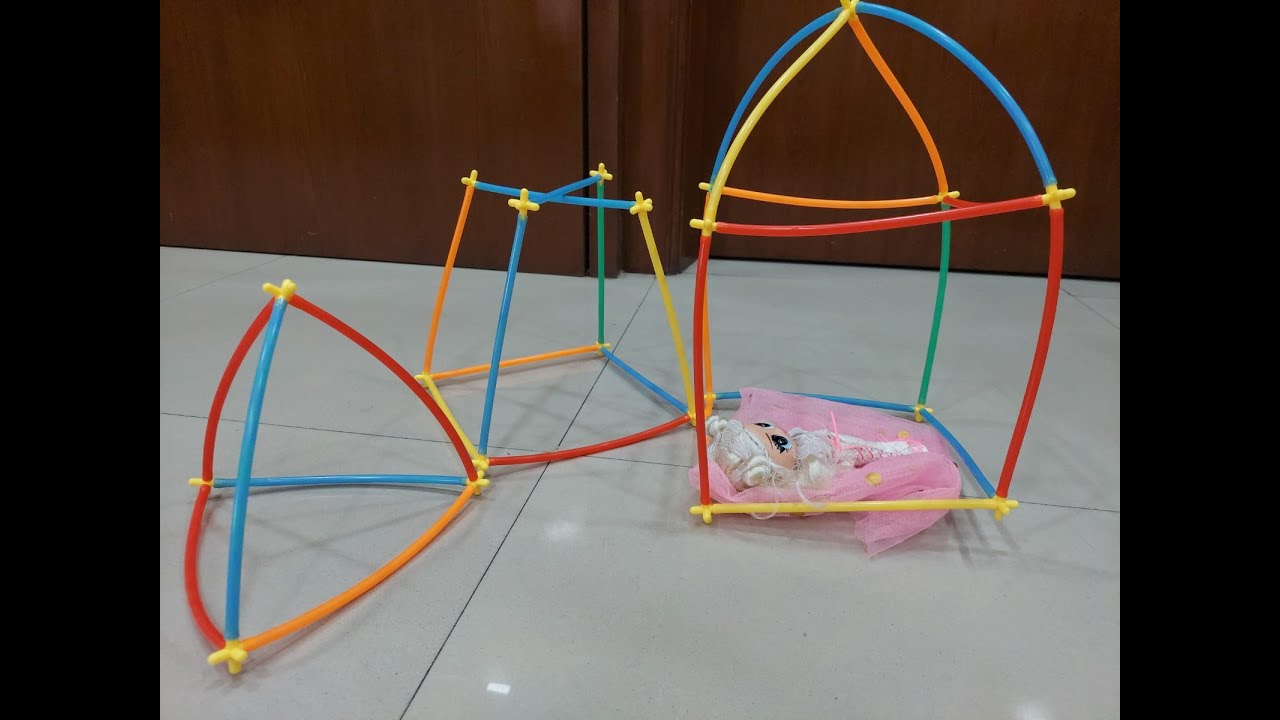 #fun with #straw building blocks - YouTube