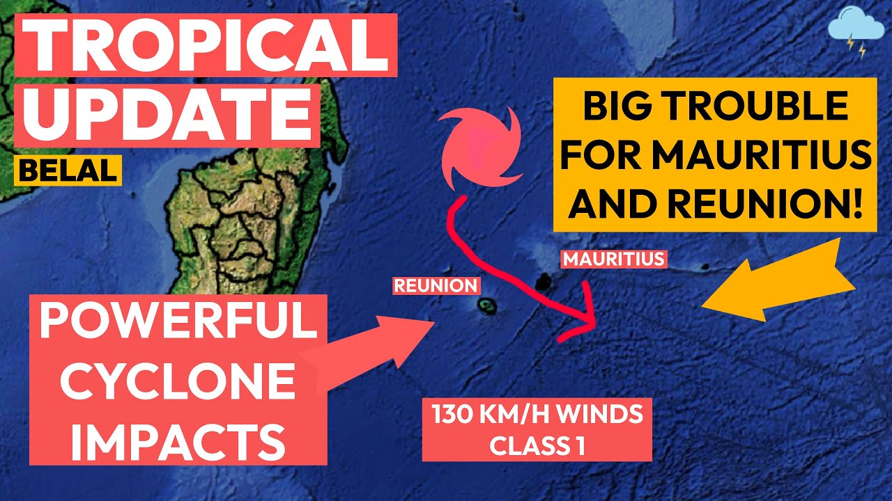 Cyclone Trouble for Mauritius & Réunion as Powerful Cyclone Expected to ...
