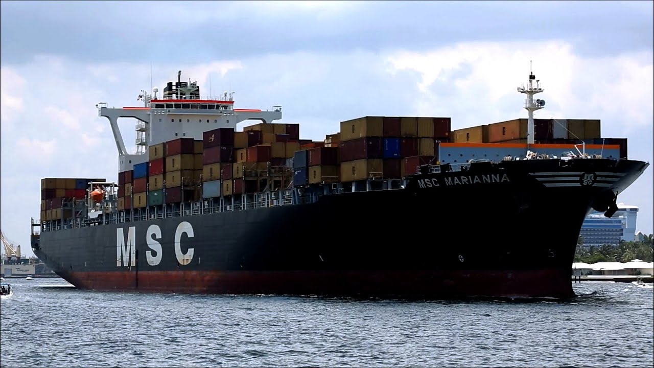 MSC MARIANNA Container Ship departs Port Everglades - YouTube
