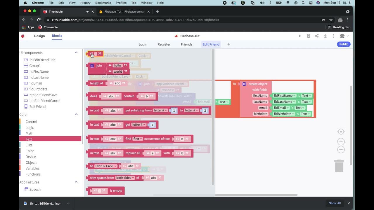 Thunkable Micro-Tutorial - Firebase Realtime Database Part II: Create & Read Data - YouTube