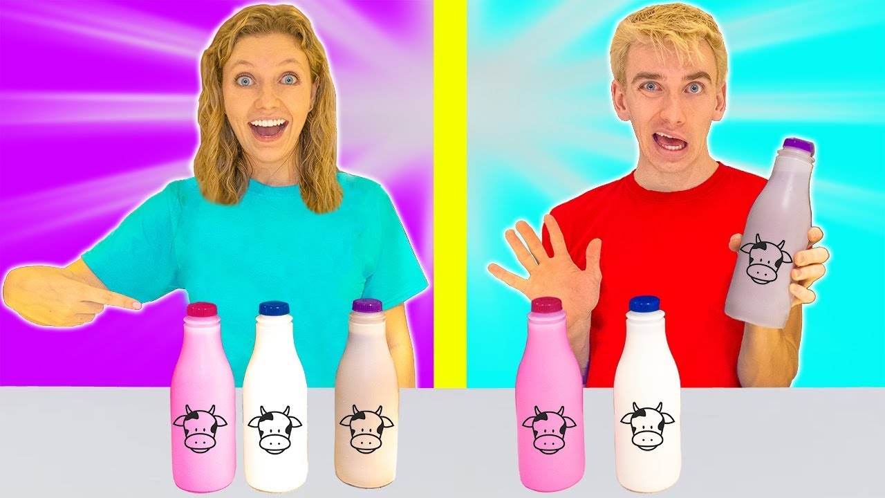 Twin Telepathy Milkshake Challenge with Brother Stephen Sharer!! (Sis ...