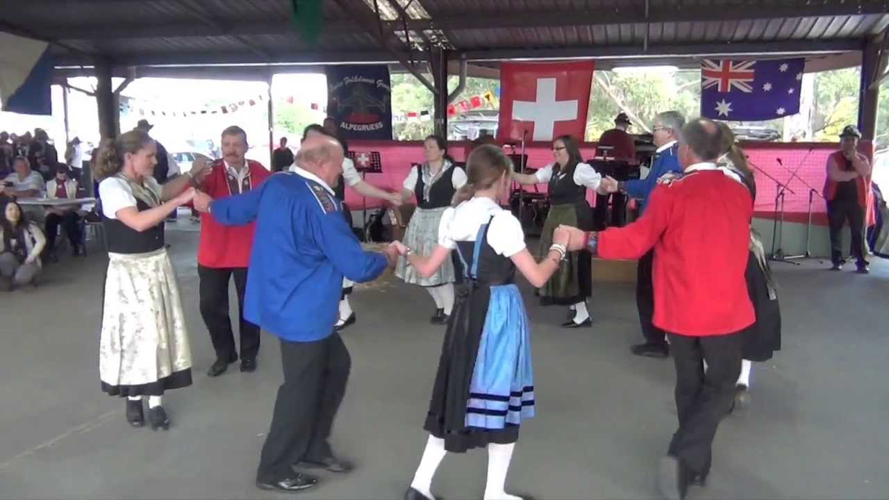 Swiss National Day, Sydney 2013: "Alpegruess" Swiss Folk dancers - YouTube