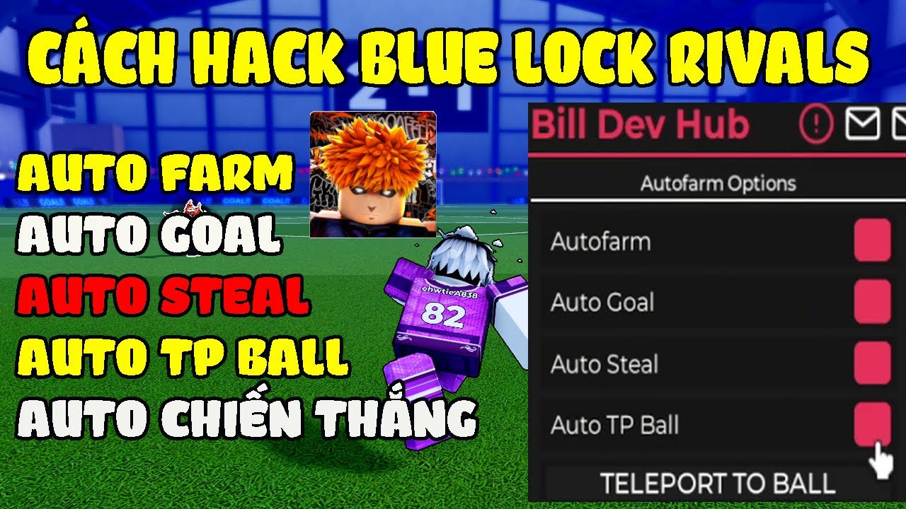 CÁCH HACK BLUE LOCK RIVALS Trên Điện Thoại Auto Farm, Auto Goal, Auto ...