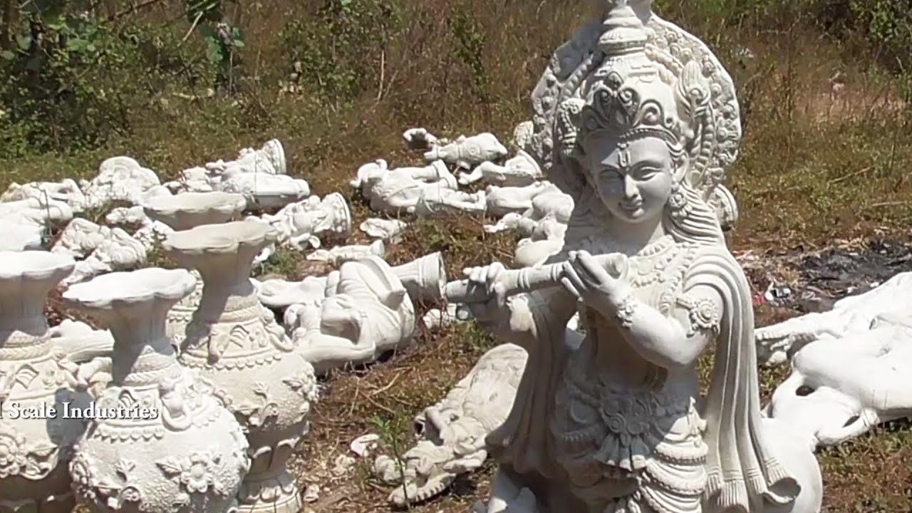 Handmade "Craft IDOLS" Making of RadhaKrishna idols / Small Scale ...