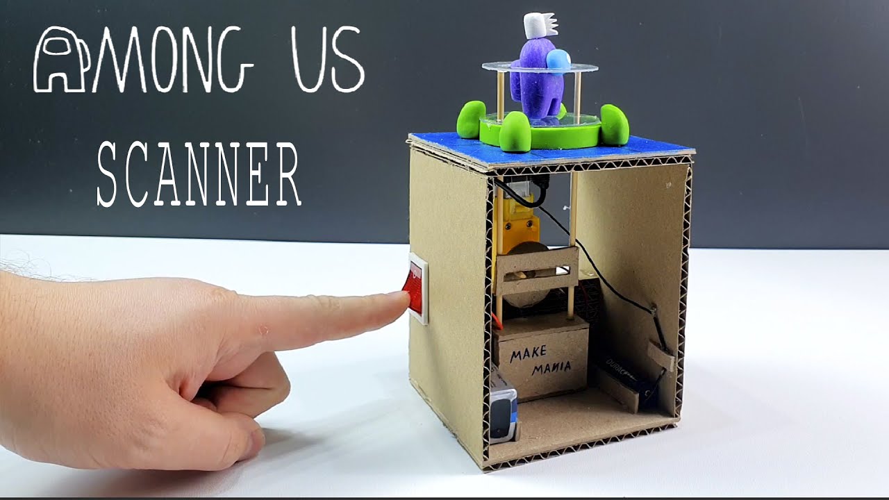 Amazing AMONG US DIY | Making Automatic MEDBAY SCAN with Cardboard ...