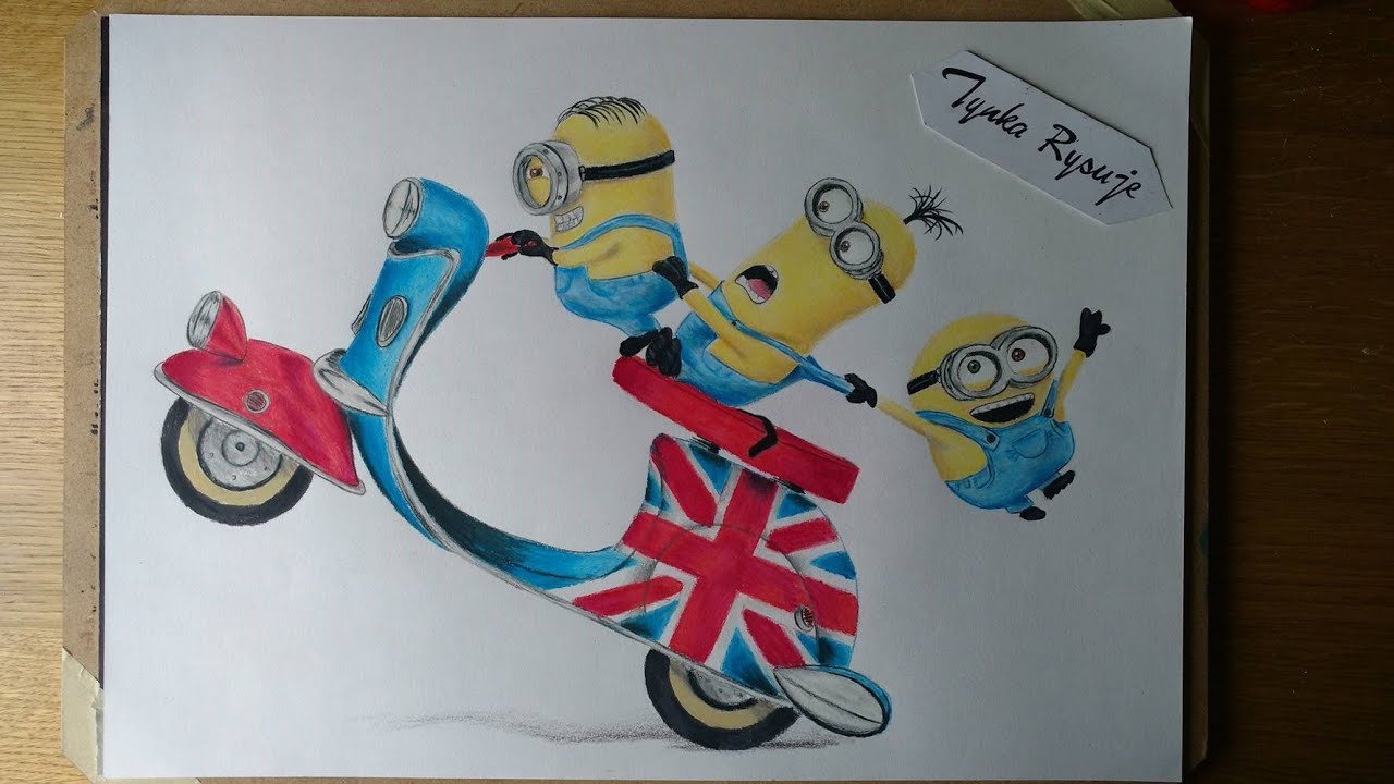 Minions Speed Drawing Coloured Pencils - YouTube