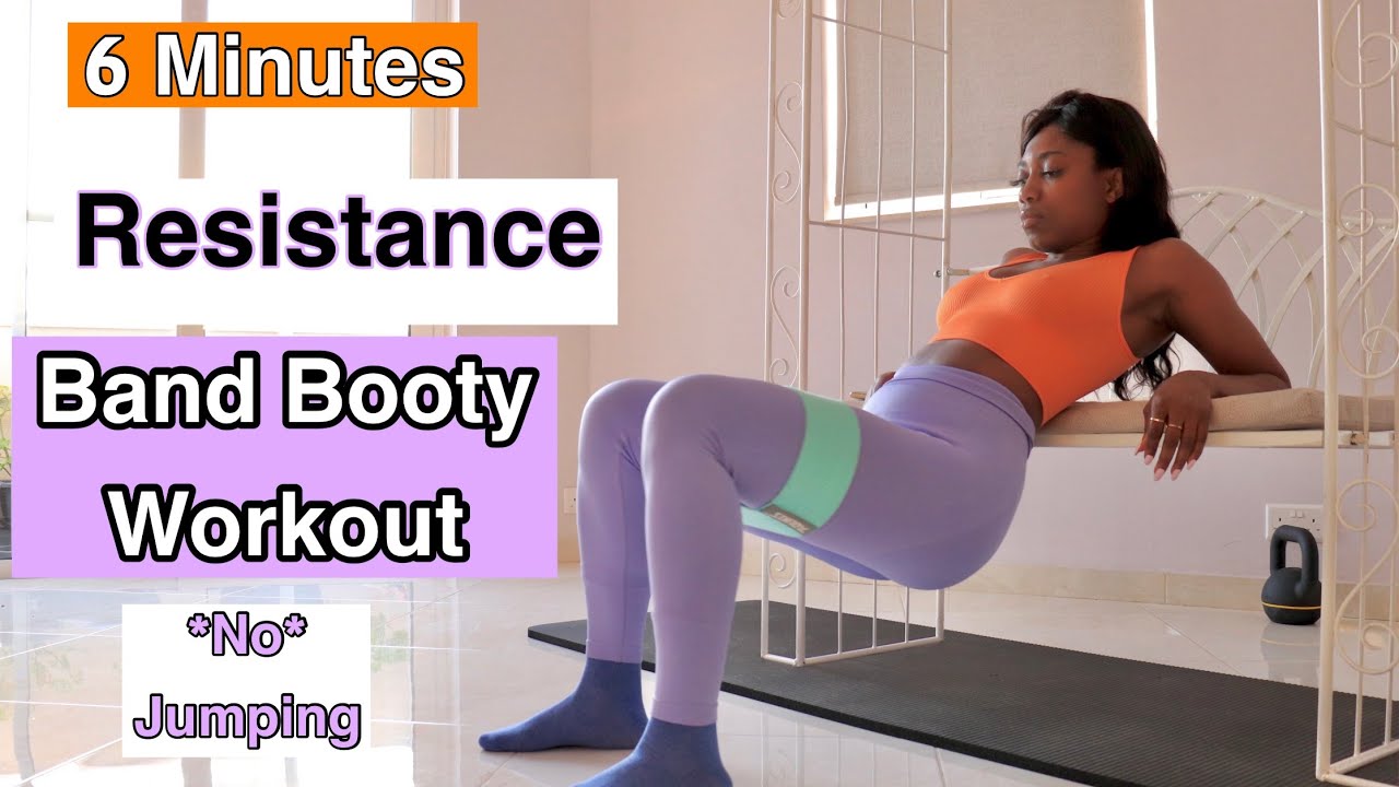 Resistance Band Booty Workout No Jumping Youtube