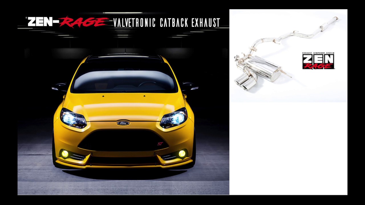 Ford Focus ST Valvetronic Catback Exhaust ZEN-Rage + DOWNPIPE SOUND ...