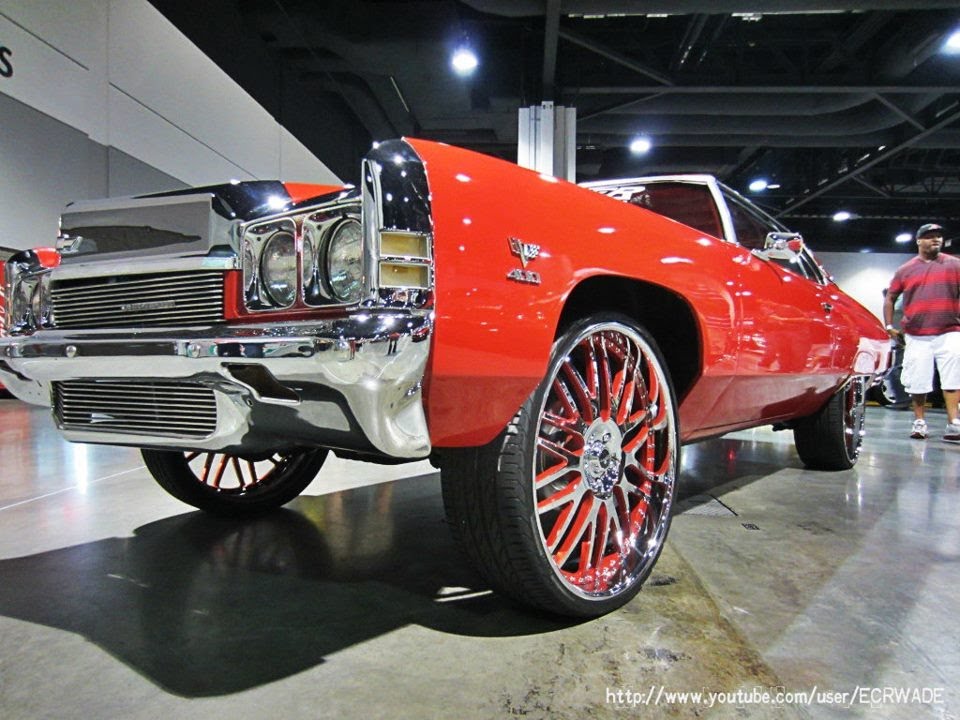 Red 1972 Chevrolet Impala On 26" Savini Wheels - YouTube