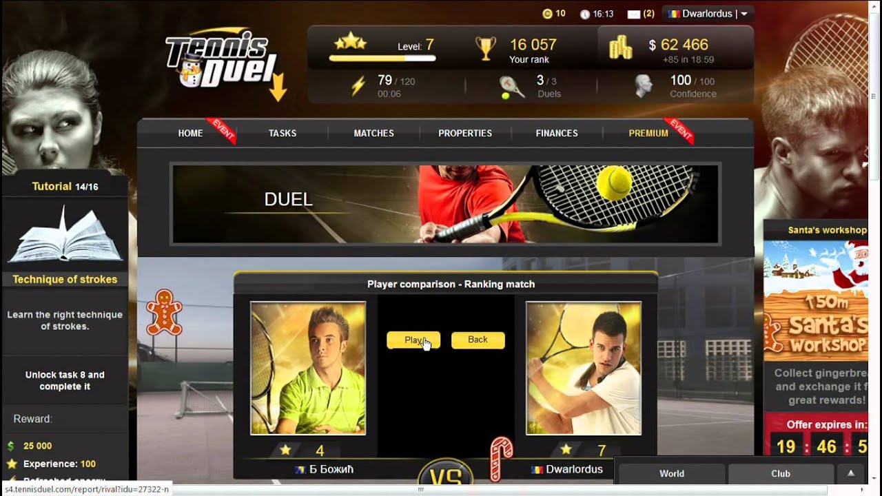 Tennis Duel - Gameplay 2 - YouTube