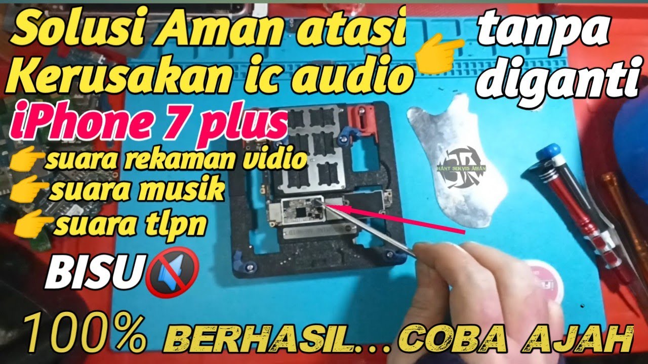 iPhone 7 Plus Semua Suara Mati Pix IC Audio || Memperbaiki Ic Audio ...