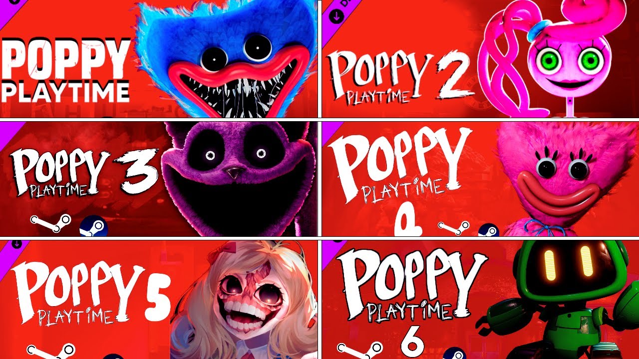 Poppy Playtime: 1,2,3,4,5,6 - Icons - YouTube