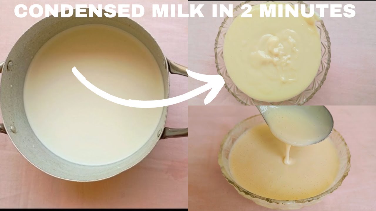 HOW TO MAKE CONDENSED MILK AT HOME WITH JUST 2 INGREDIENTS - YouTube