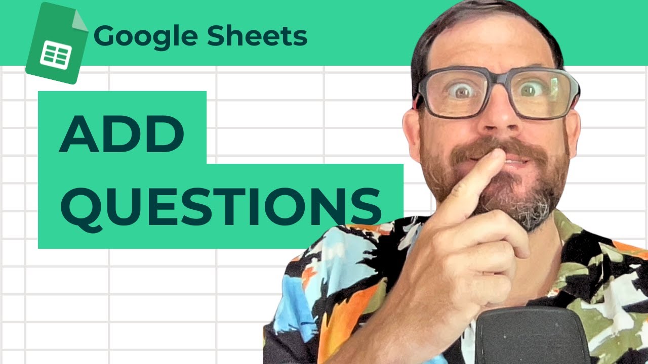 How To Add More Questions To a Google Form in Google Sheets - YouTube