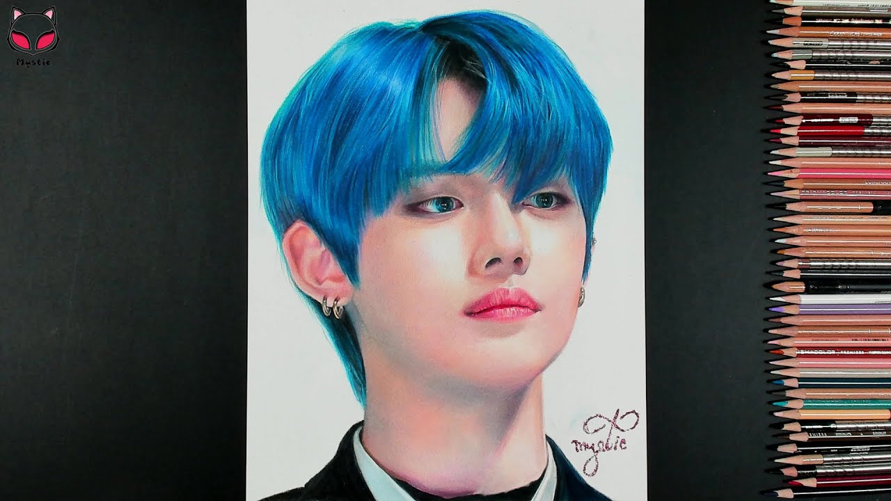 Drawing TXT YEONJUN 투모로우바이투게더 연준 그림 그리기 | Mystic - YouTube