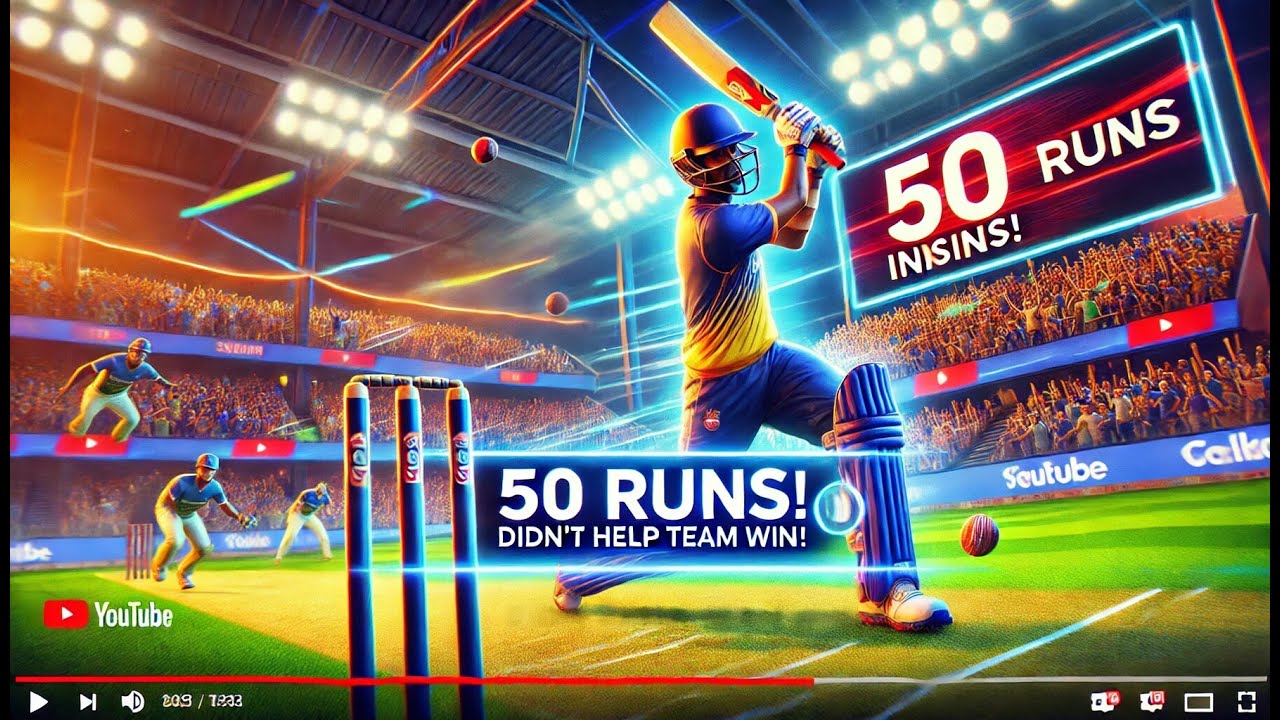 Highlight: 50 Runs innings Didn't Do Much To Help Team Win! Cricket 24 ...