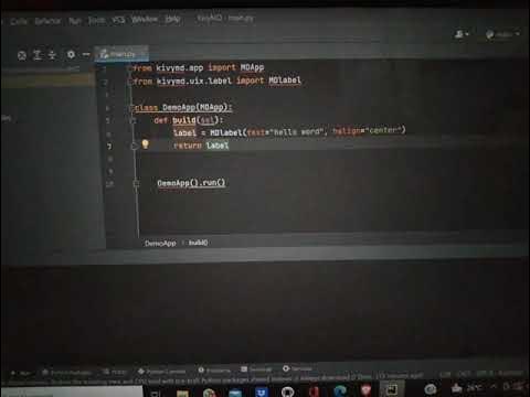 tutorial tampilan hello world dan label dengan kivy - YouTube