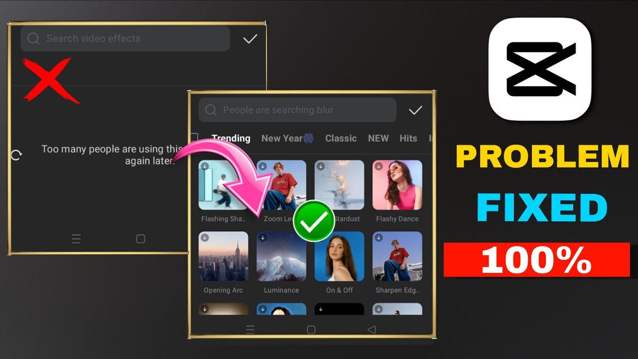 Too many people using this feature capcut problem | Capcut No Internet ...