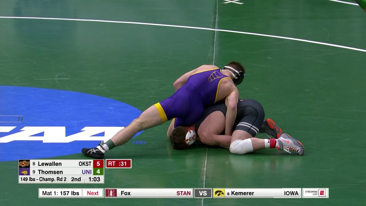 2018 NCAA Wrestling 149lbs: Boo Lewallen (Oklahoma State) dec Max ...
