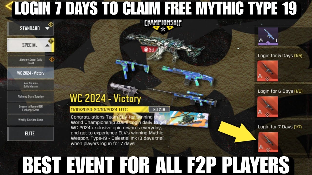 *FREE* Redeem Free Mythic Type 19 celestial Ink Weapon in World ...