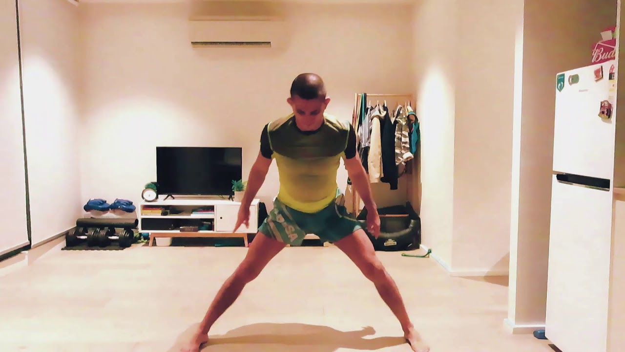 Cossack squat plus stretch - YouTube