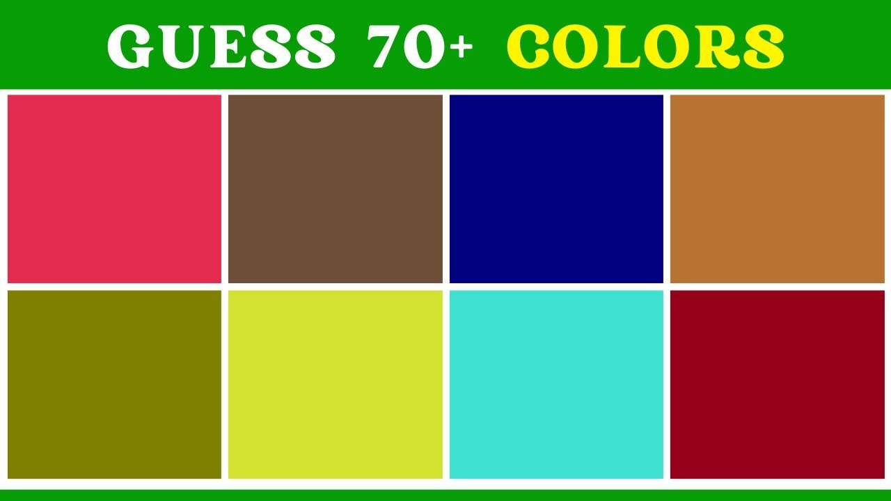 Picture Quiz - Can You Guess the Colors? | Color Quiz | Learn Entry ...
