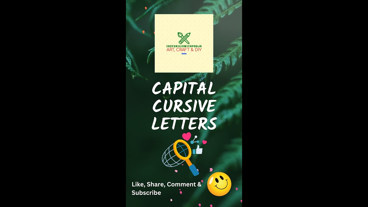 Easy skills with Pooja | Capital Cursive Letters A-E | A, B, C, D, E ...