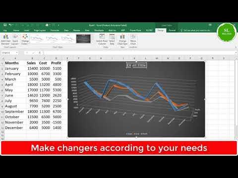 3D Line chart using Excel 2016 - YouTube