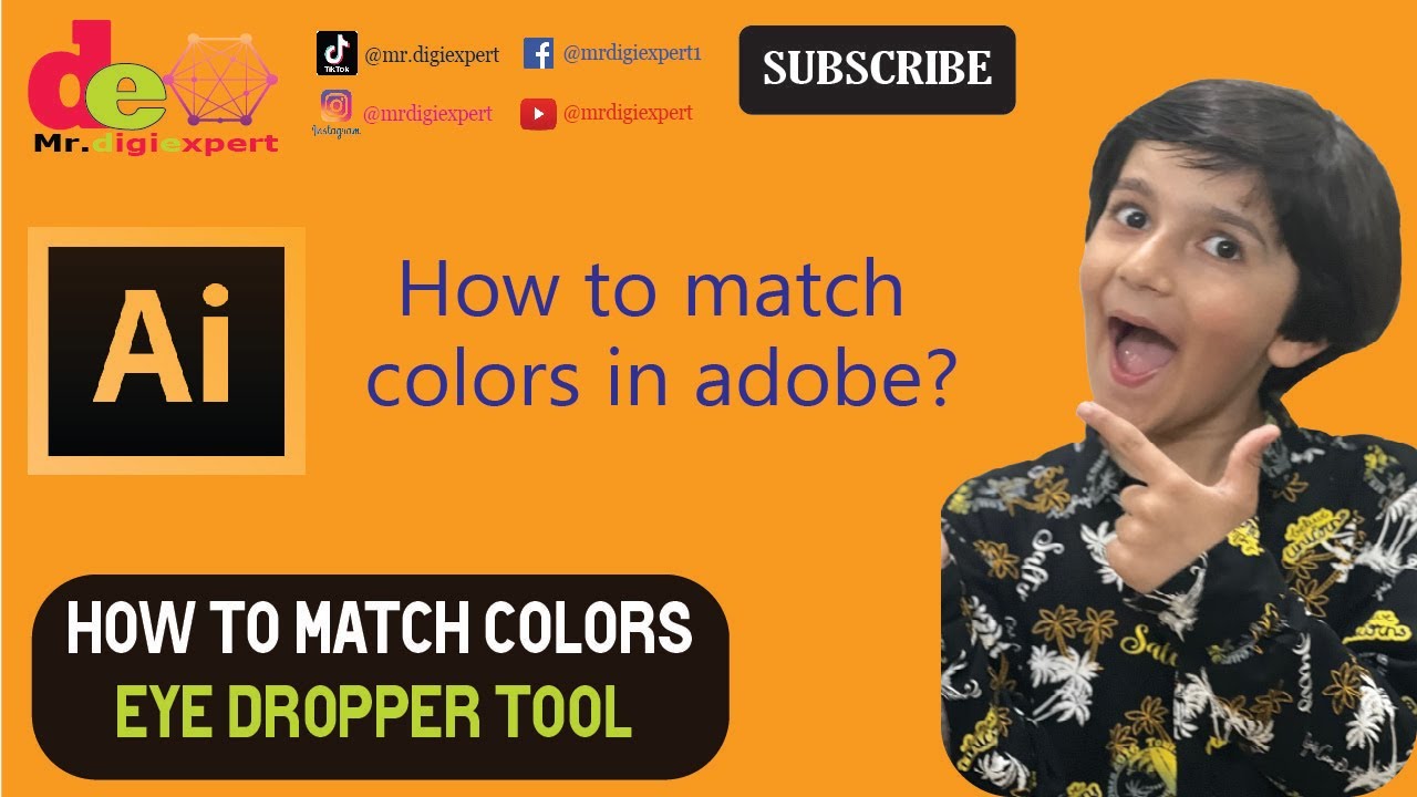 How to Pick and Match Colors in Adobe Illustrator | Eye Dropper ...