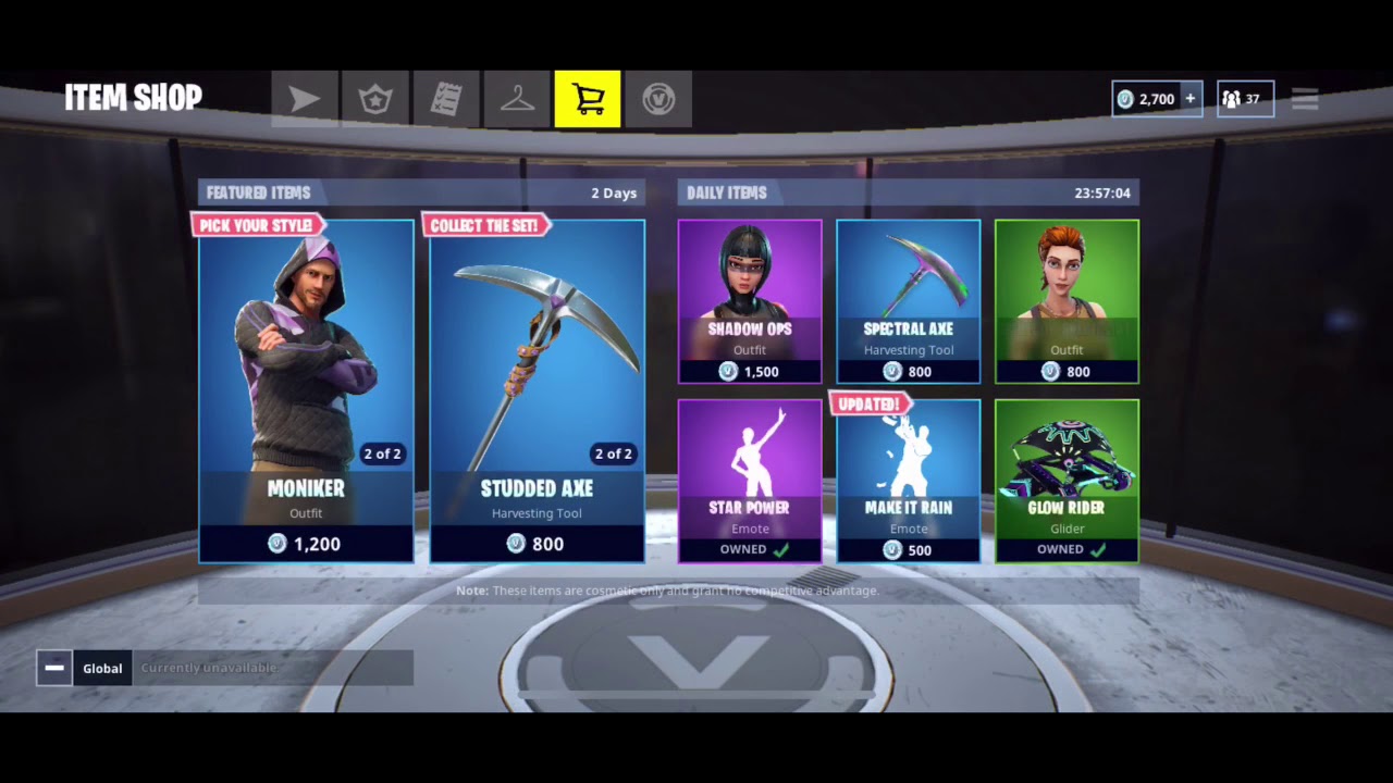 Fortnite Shop Drop 7/12/18 New Set Sharp Style - YouTube