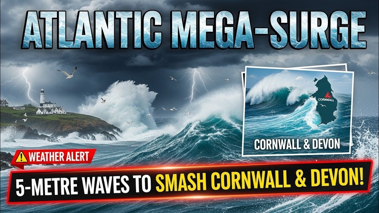 Atlantic Mega-Surge: 5-Metre Waves Set to Smash Cornwall & Devon! - YouTube